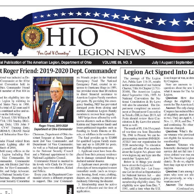 Ohio Legion News – The American Legion Department of Ohio